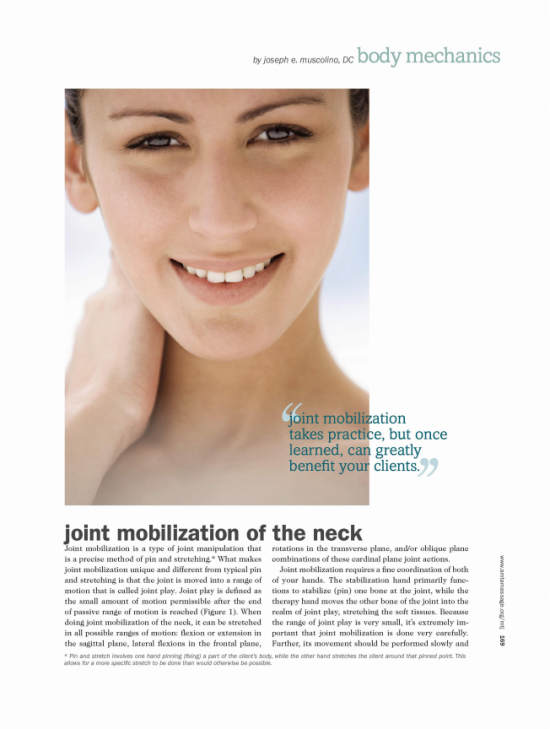 Article - joint mobilization of the neck - Learn Muscles